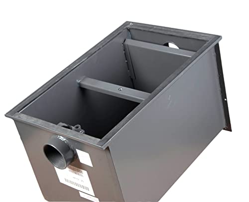 Wentworth 40 Pound Commercial Grease Trap Interceptor for Restaurant Under Sink Kitchen, 20 GPM, WP-GT-20