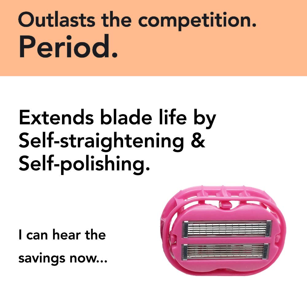 Classic Omnishaver - Pink - The Fastest Way to Shave Head, Legs, Arms, Body | An Alternative to Disposable Shaving Razors Self Cleans & Strops During Use with Durable Blade, Bald Head Shaver for Women