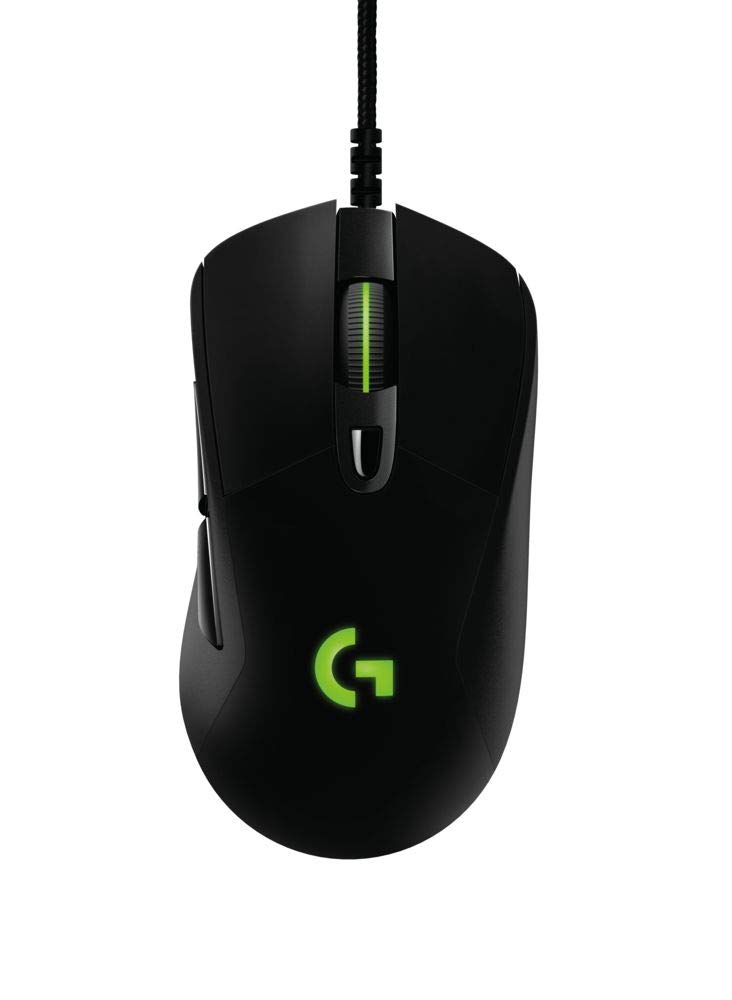 Logitech G403 Prodigy RGB Gaming Mouse – 16.8 Million Color Backlighting, 6 Programmable Buttons, Onboard Memory, Up to 12,000 DPI (Renewed)