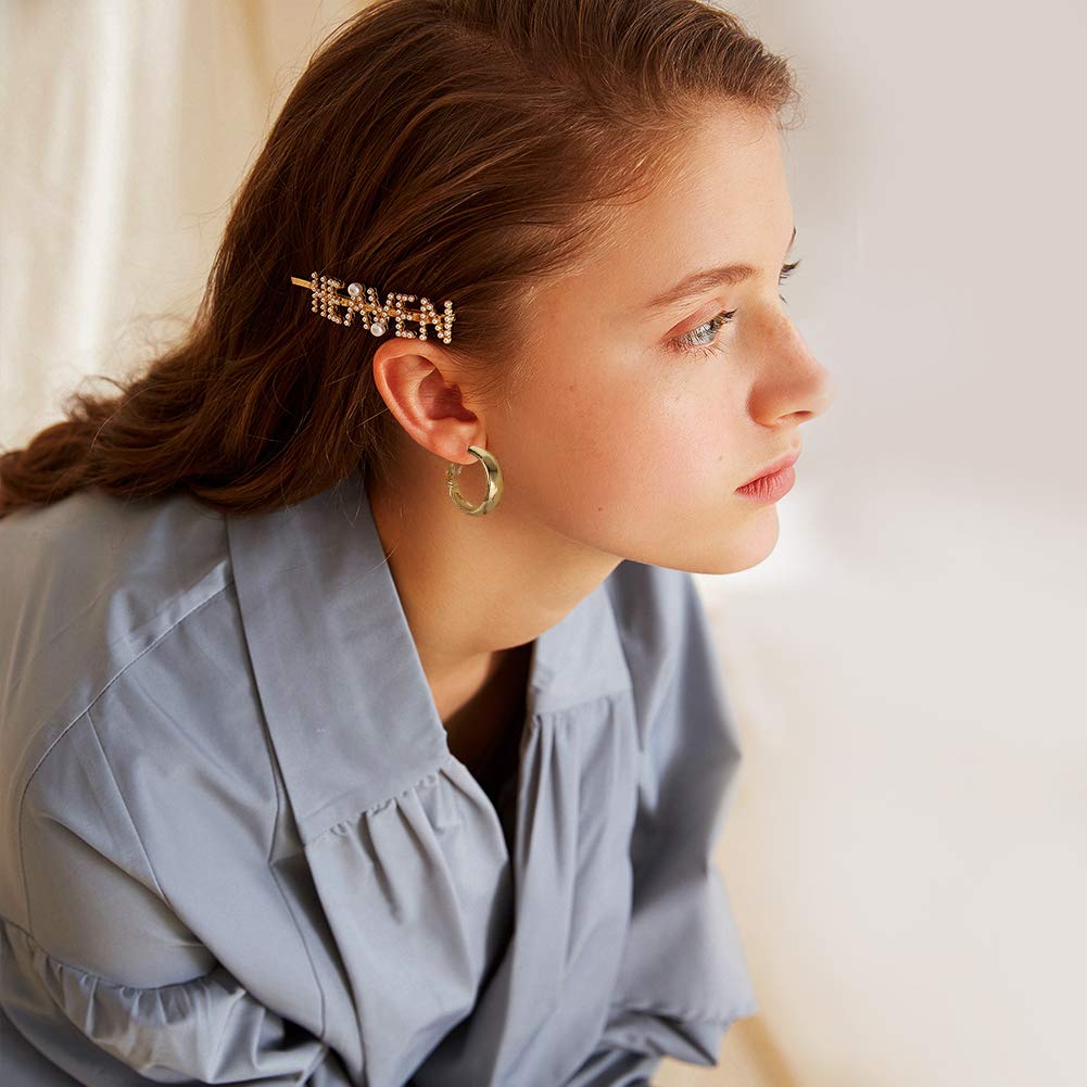 Chunky Gold Clip on Hoop Earrings for Women, 14k Gold Plated Hoops Earring Jewelry