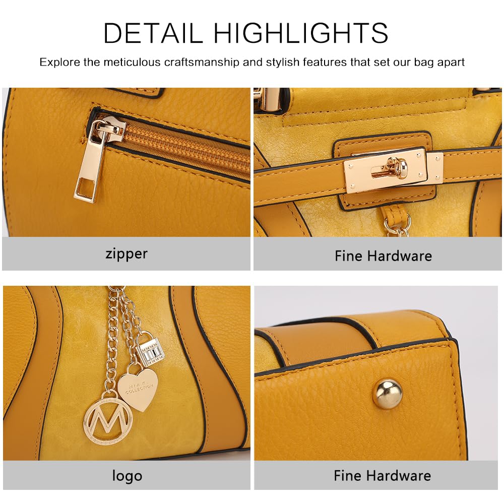 MKF Collection Women's Satchel Bag,Vegan Leather Top Handle Shoulder Bag Handbag Purse by Mia K