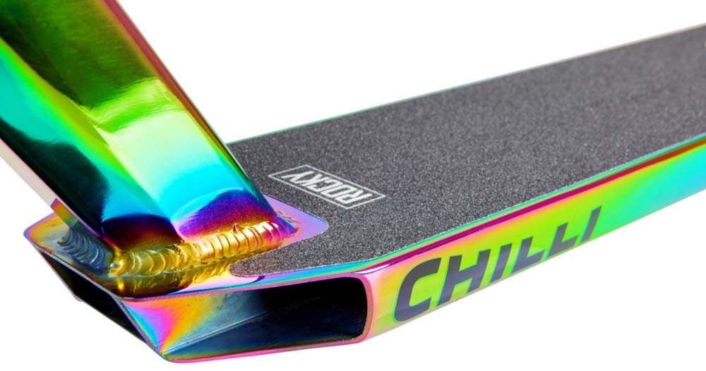 Chilli Rocky Neochrome, Complete Trick Scooter, Quality Freestyle Ride for Beginner and Intermediate, 110 mm Wheels, ABEC 9 Bearings, for Ages 8+