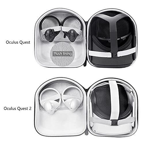 CHNEYUCHAO Compatible with Oculus Quest 2 Carrying Case | Lightweight Waterproof Hard EVA Storage Bag | Suitable for Oculus Quest 2/1 VR Gaming Headset and Touch Controllers Accessories (Gray)