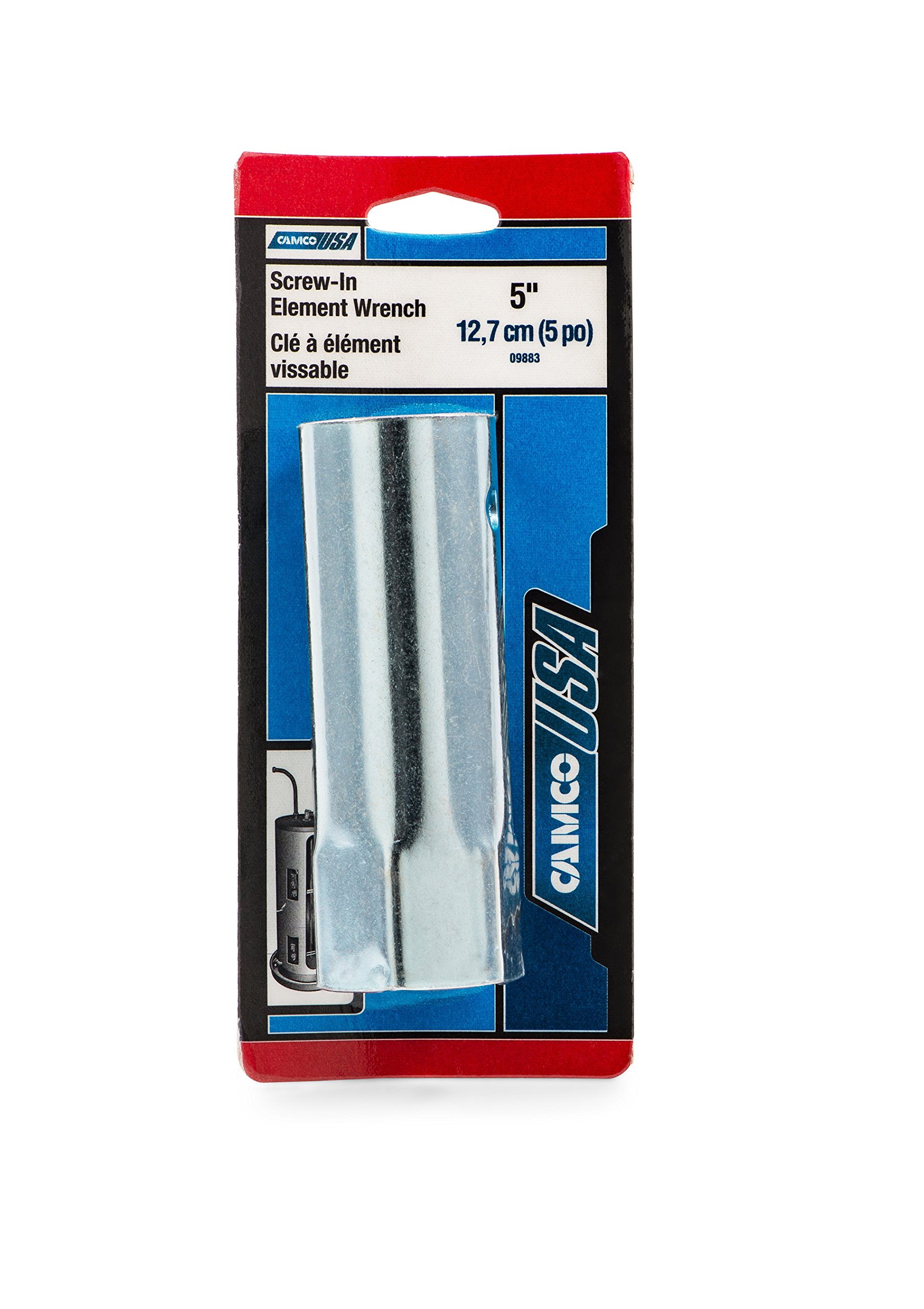 Camco 09883 5" Residential Screw-In Water Heater Element Wrench, Multi, Single Unit