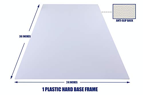 Cleanroom Sticky Mats with Base Pad, Include 5 Tacky Mats of 30 Sheets (150 Sheets Total) & 1 Non-Slip Hard Plastic Frame, Size 24x36 Inches, 50 Microns Per Sheet, Repositionable, Blue