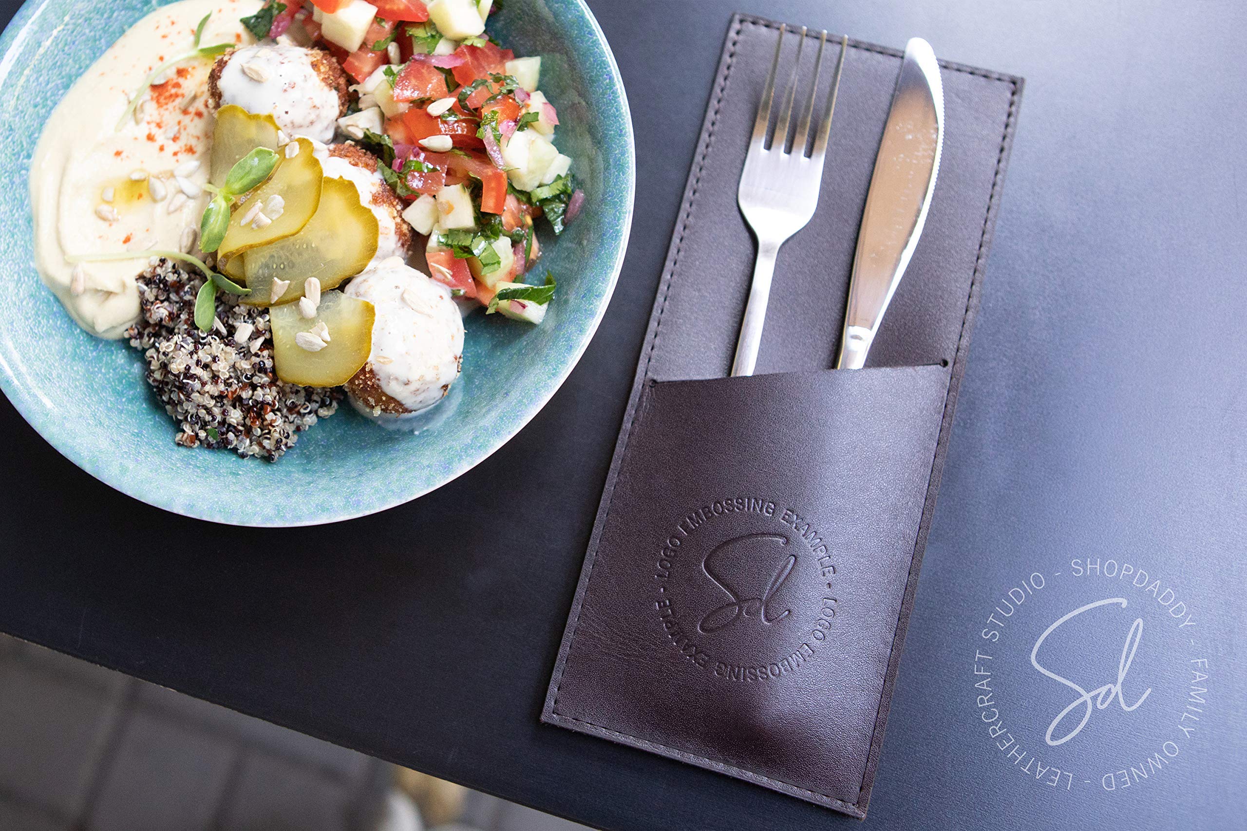 Custom Personalized Leather Cutlery Organizer-Utensil Holder, Utensil Organizer, Silverware Holder, Cutlery Holder, Spoon and Fork Holder, Silverware Sleeves, Flatware Holder, Cutlery Wrappers