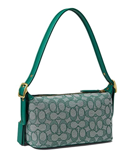 Coach Signature Jacquard Demi Bag Green Green One Size