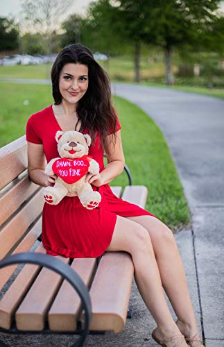 Seymour Butz Valentine Bear - Funny 8" Tall Premium Soft Teddy - Ideal for Long Distance Relationship Gifts & 1 Month for Girlfriend