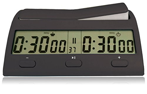 Wholesale Chess Triple Weighted Complete Tournament Chess Set with Scorebook & Chess Clock (Black)
