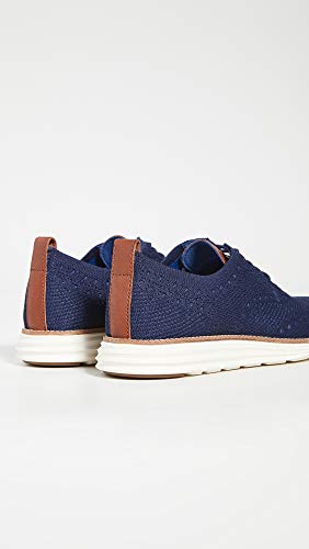 Cole Haan Men's Original Grand Knit Wing TIP II Sneaker, NAVY/IVORY, 9 M US