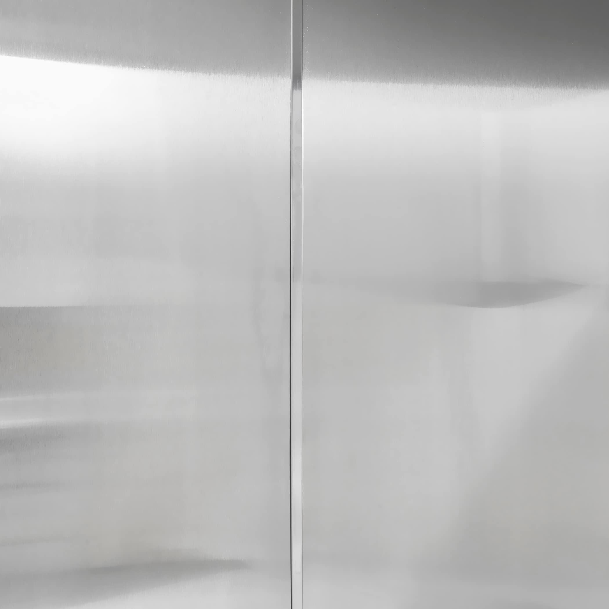 HOODMART 48β x 84β Metal Wall Panels, Set of 2 - High Quality Stainless Steel Sheet with Seam & End Caps, Back Splash Guard for Food Trucks, Restaurants, and Trailers