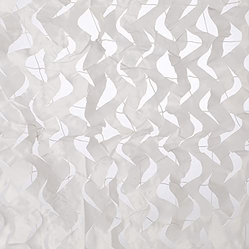 Queenbox 13x16.4ft White Camouflage Net, Oxford Hunting Blinds Sunshade Mesh Military Hide Sunscreen Shelter for Home Wall, Party, Camping, Outdoor