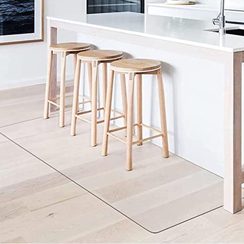 Clear PVC Desk Chair Mat PVC Transparent Runner Mat for Kitchen Dining Room,2.0mm Thick,Hardwood Floors Protection Pad for Cycling Bike/Table/Desk/Chairs,40/50/60/70/80/90/100/120/140cm wide for Offic