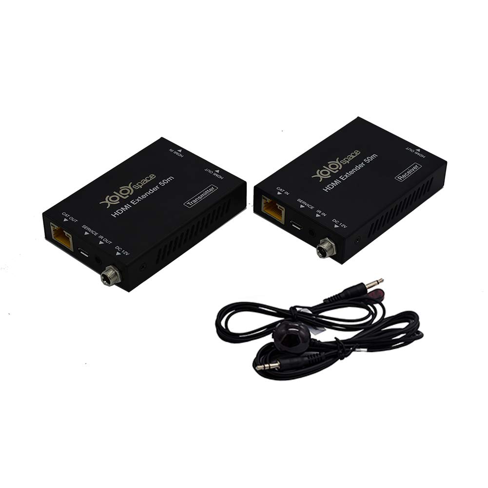 XOLORspace HT004S 60m 4K 60HZ 4:4:4 HDMI Extender Over CAT6 with HDMI Loop Out, IR Return Signal, PoC, HDMI 2.0b & HDCP 2.2 Standard, Bandwidth 18Gbps