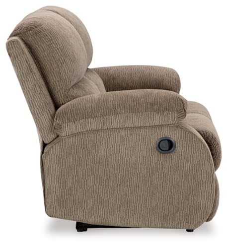 Signature Design by Ashley Scranto Contemporary Manual Reclining Loveseat, Light Brown