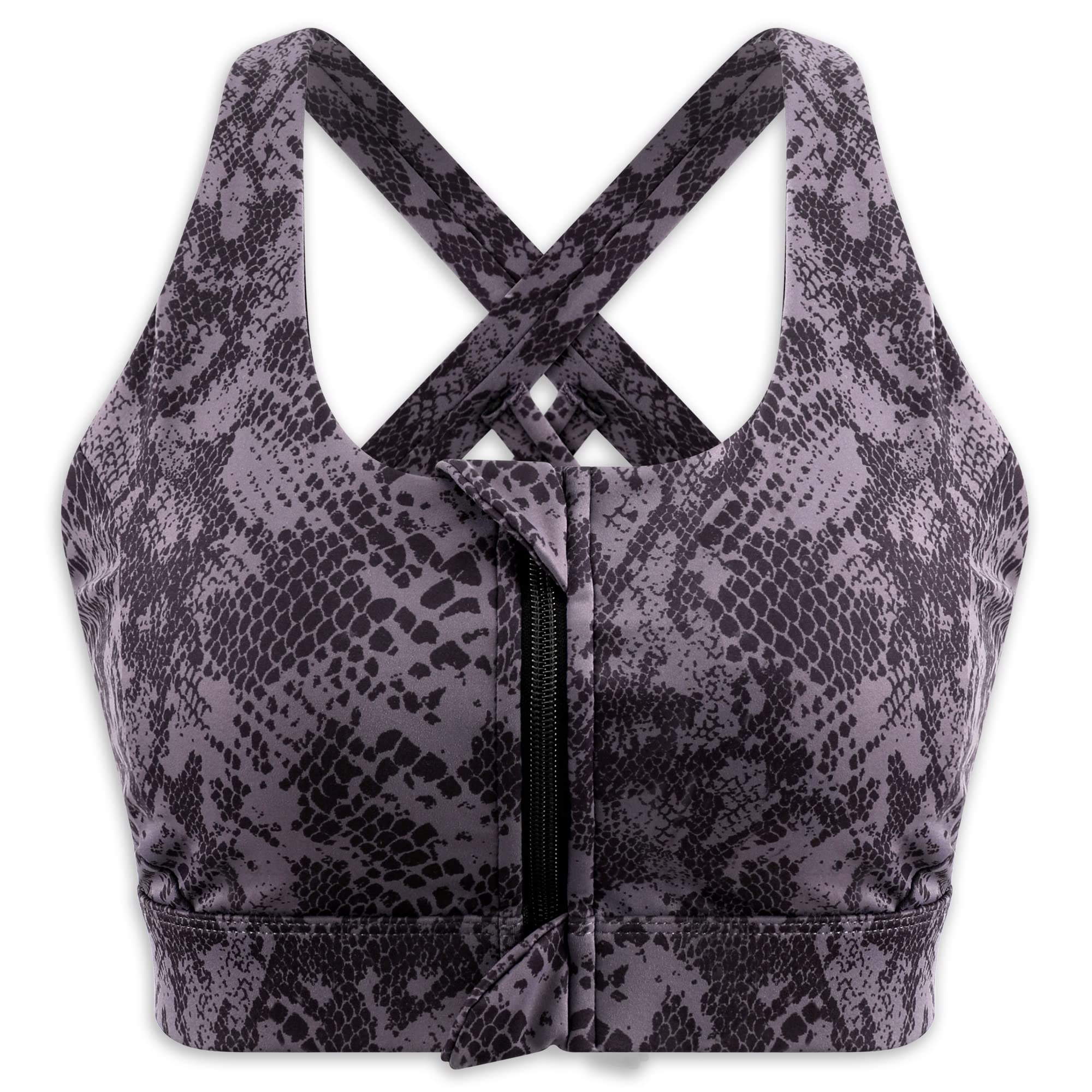 Cordaw Molded Cup Sports Bras Zipper in Front Workout Bra Medium Impact High Support Zip Running Bra Yoga Workout Top