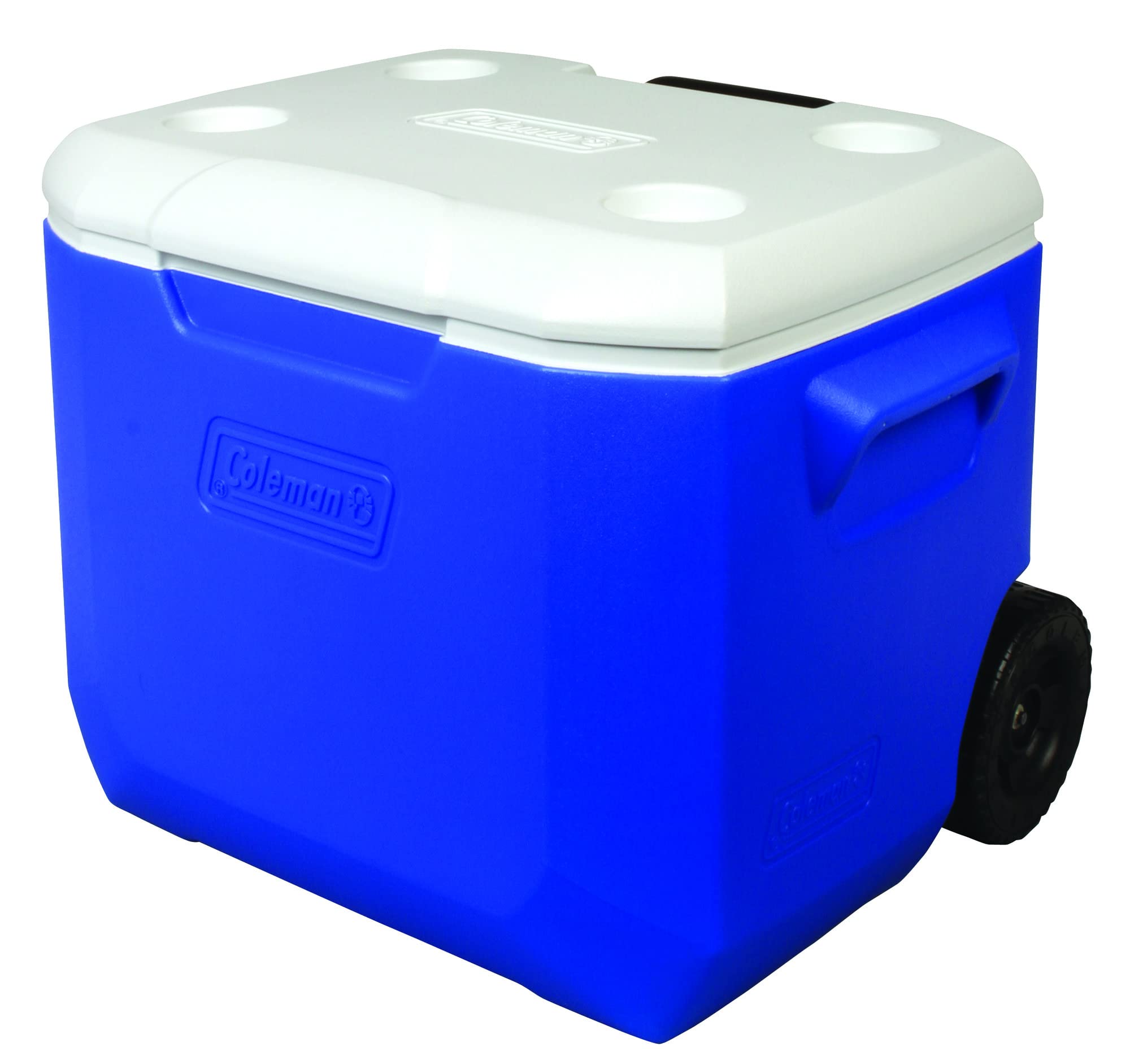 Coleman Chiller Series 60qt Wheeled Insulated Portable Cooler, Ice Retention Hard Cooler with Heavy Duty Wheels and Handle