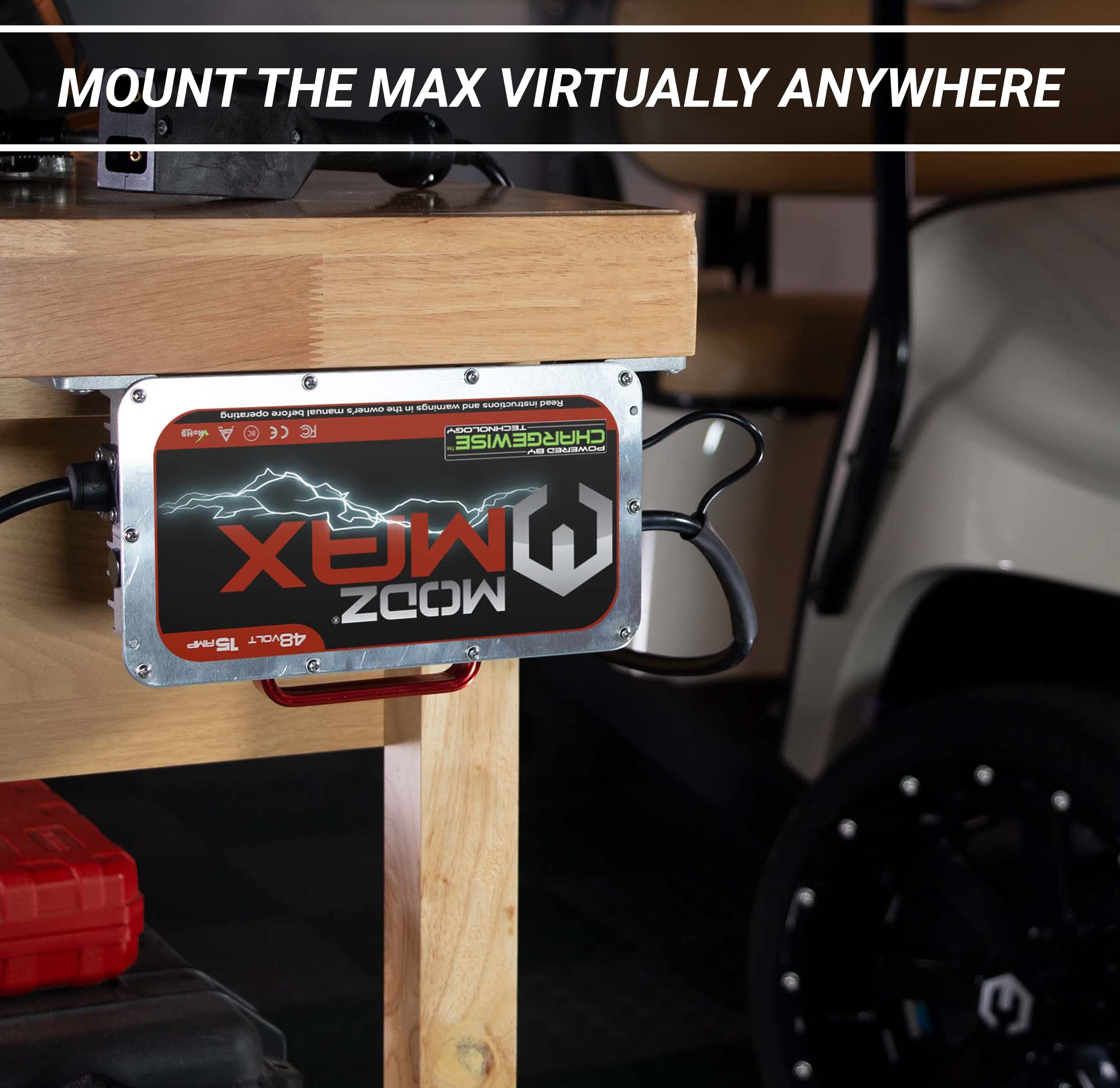 MODZ Max48 15 AMP Golf Cart Charger Compatible with Yamaha G29 Drive & Drive2 48 Volts Models