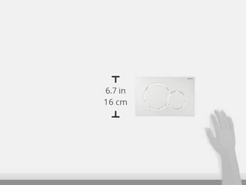Geberit 115.770.11.5 Actuator Plate, 11.610"L x 6.890"W x 1.770&Quoth, Alpine White