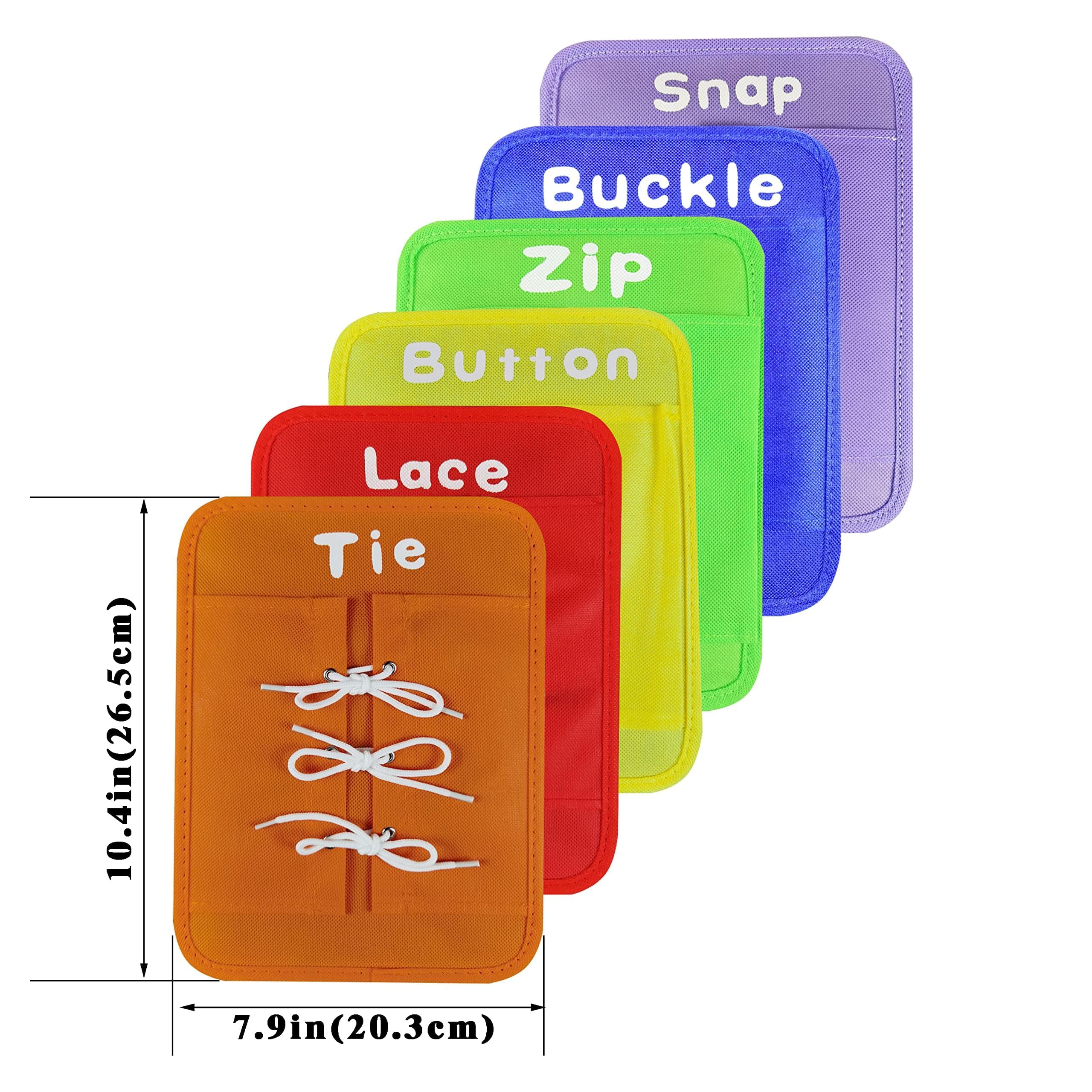 LST LISKTO Dress Learning Boards Preschool Early Educational to Basic Life Skills Dress Learning Boards Learn to Button,Buckle,Zip,Snap,Lace & Tie