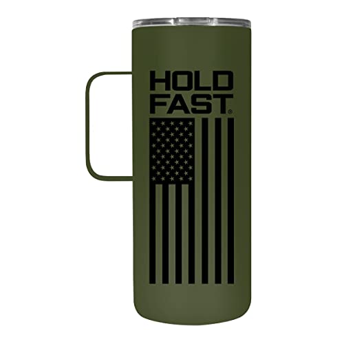Hold Fast Freedom Flag Stainless Steel Tumber w/Handle, Army Green, 22 oz