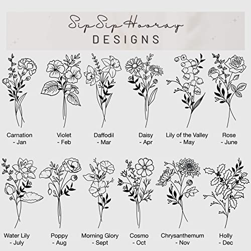 Personalized Name Glass Cup with Birth Flower, Custom Ice Coffee Bridesmaid Gift for Her, Friend, Birthday, Bachelorette Party, Customized Aesthetic Boho Floral Beer Can Tumbler Bamboo Lid Straw