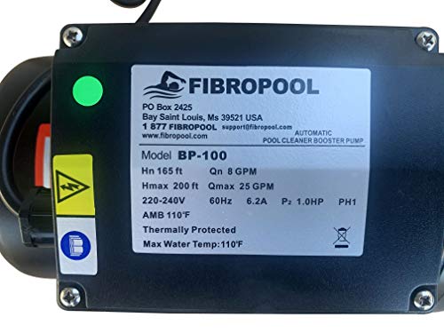 Fibropool Universal Booster Pump For Pool Cleaners, 1hp