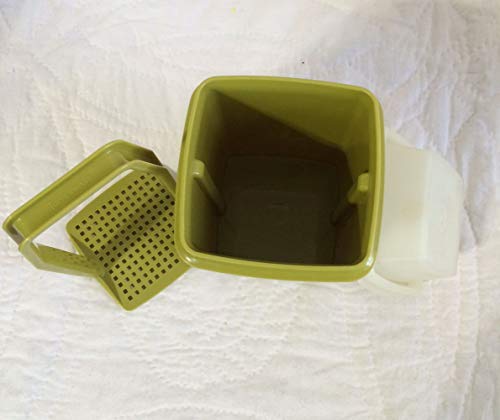 Tupperware Small Square Pick a Deli Pickle or Olive Keeper Container, Green
