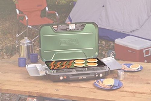 Coleman Even Temp Full Size Aluminum Griddle for Camping Stove, Black, Fits 2000020968