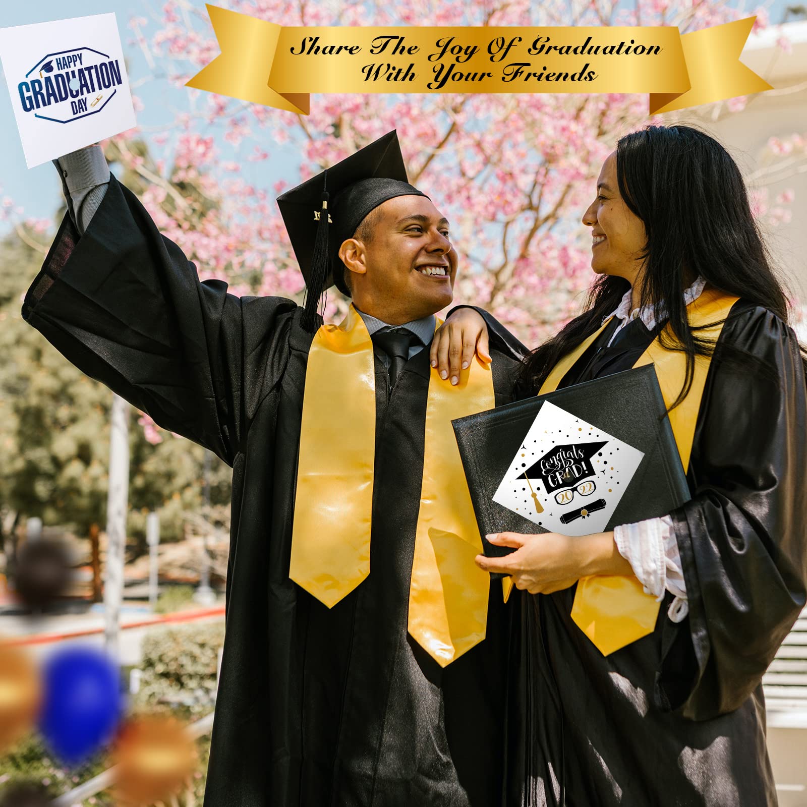 Graduation Cap Topper Blank Sublimation Graduation Cap Topper Sticker White Adhesive Grad Hat Decoration Blank Grad Cap Decals Printable with Inkjet or Laser Printers for Graduation Party (30 Pcs)