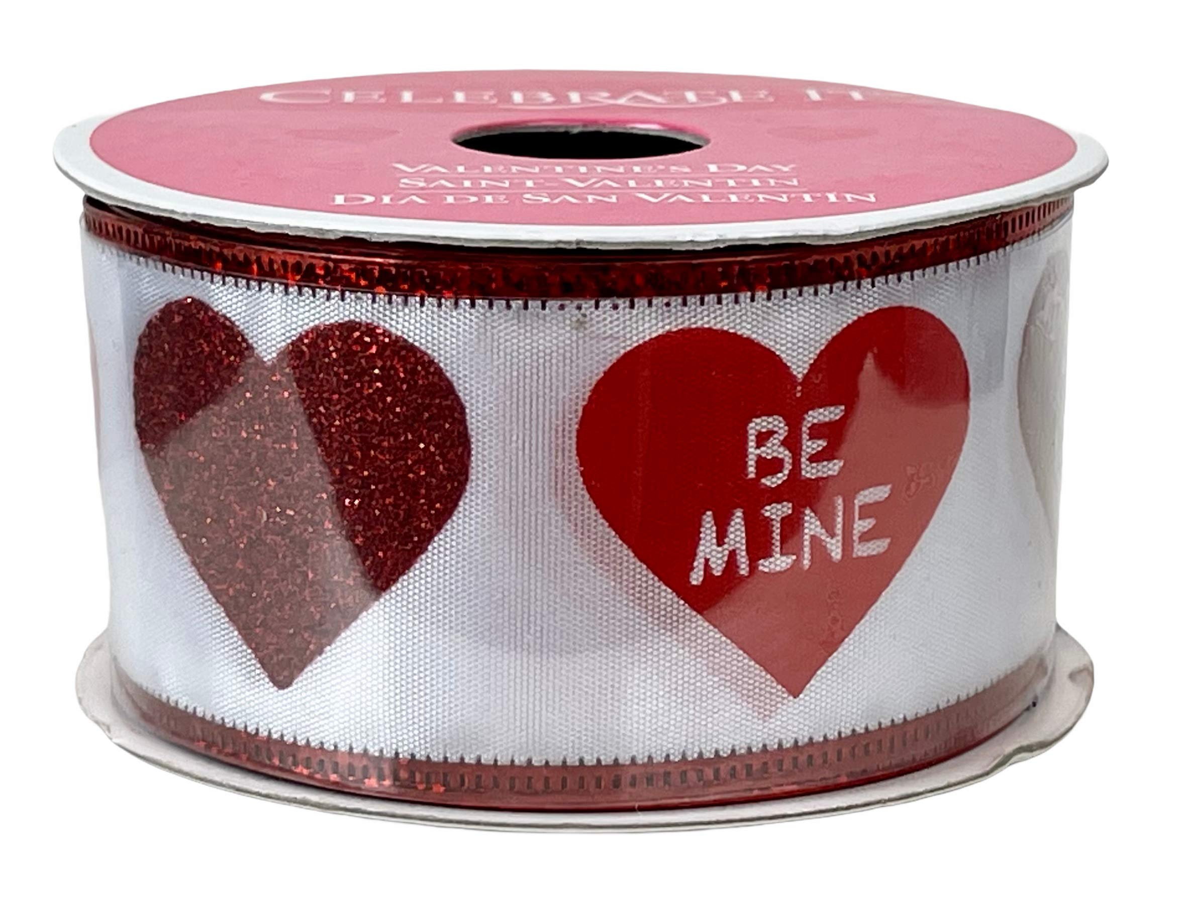 Celebrate It Valentine's Day Ribbon (Pack of 8, Assorted: 7/8" Wide & 1 1/2" Wide)