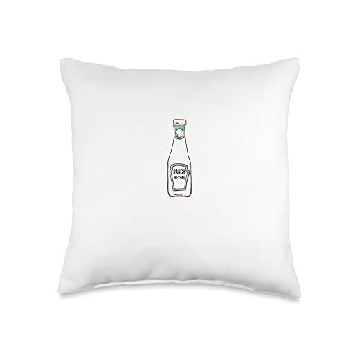 Funny Food Lovers Tees Ranch Dressing Gift Idea I Love Homemade Dressing It Needs More Ranch Throw Pillow, 16x16, Multicolor