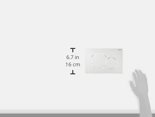 Geberit 115.770.11.5 Actuator Plate, 11.610"L x 6.890"W x 1.770&Quoth, Alpine White