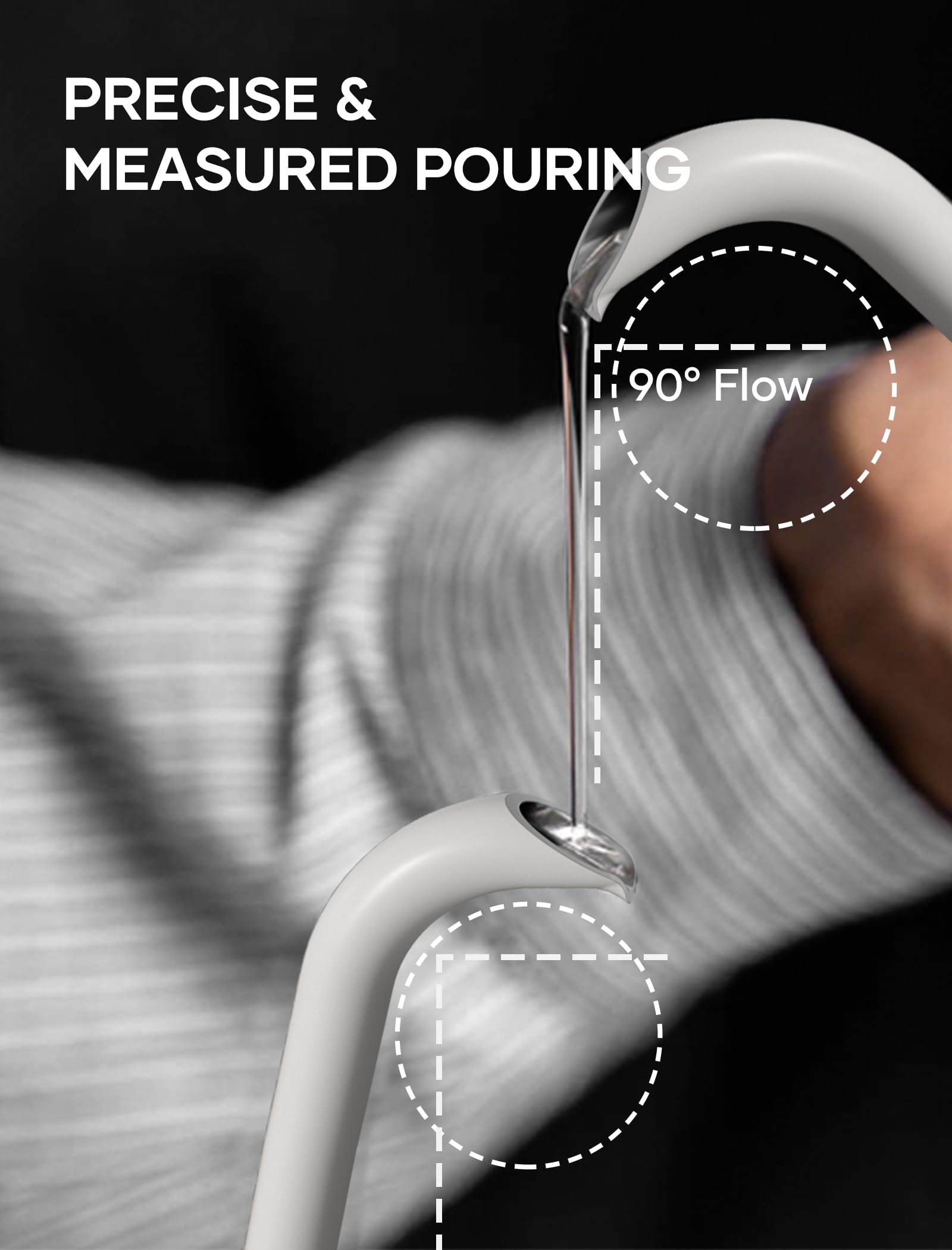 Cocinare Electric Gooseneck Kettle with Temperature Control, Pour Over Coffee & Tea, 1200W for 180-sec Quick Boil Time, Stainless Steel Kettle Water Boiler, 30oz/0.9L (White)