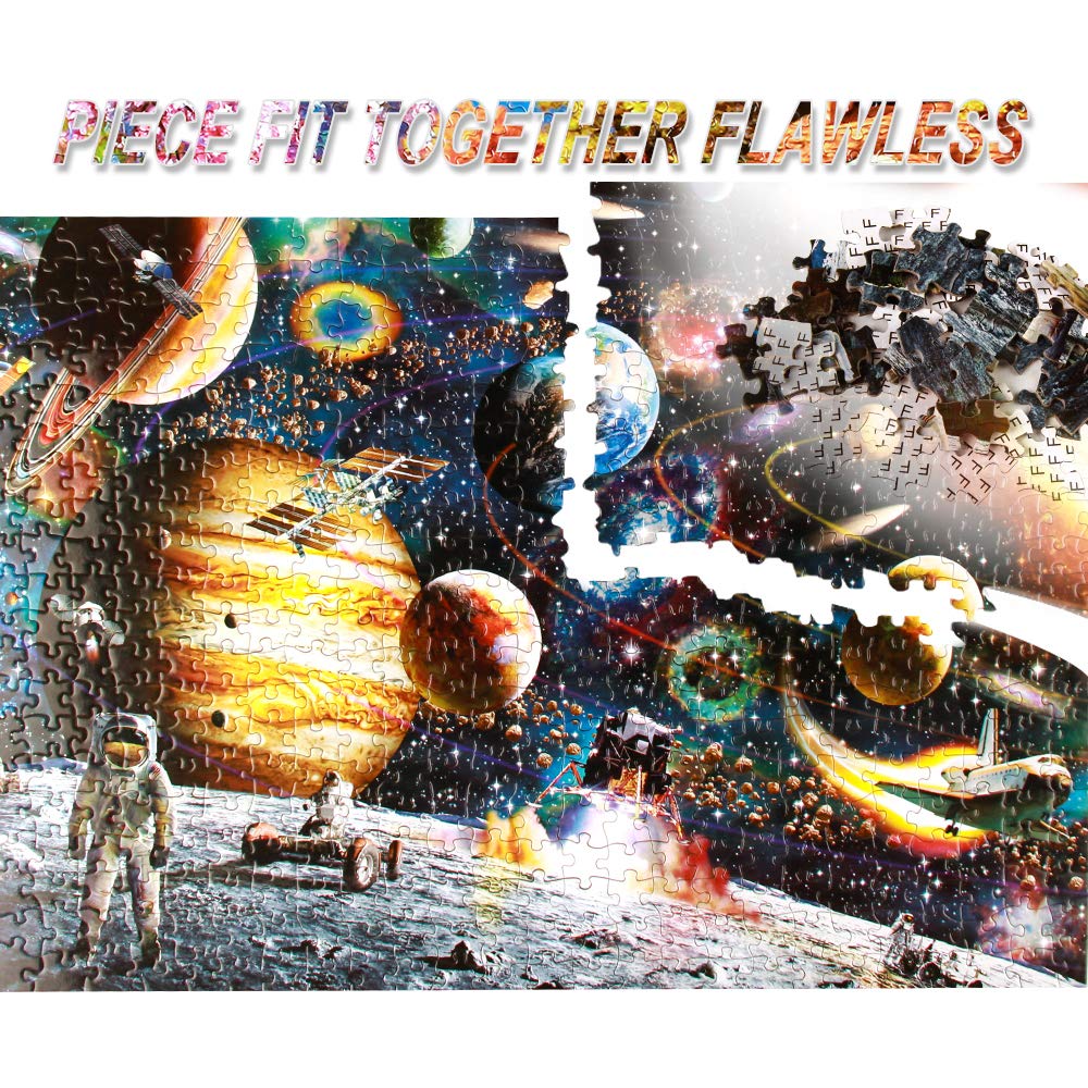SiTimmGer Puzzles for Adults 500 Pieces Jigsaw Puzzles Space Traveler Solar System Puzzle for Family Challenging Hard Puzzle Summer Games 14.5" x 20”
