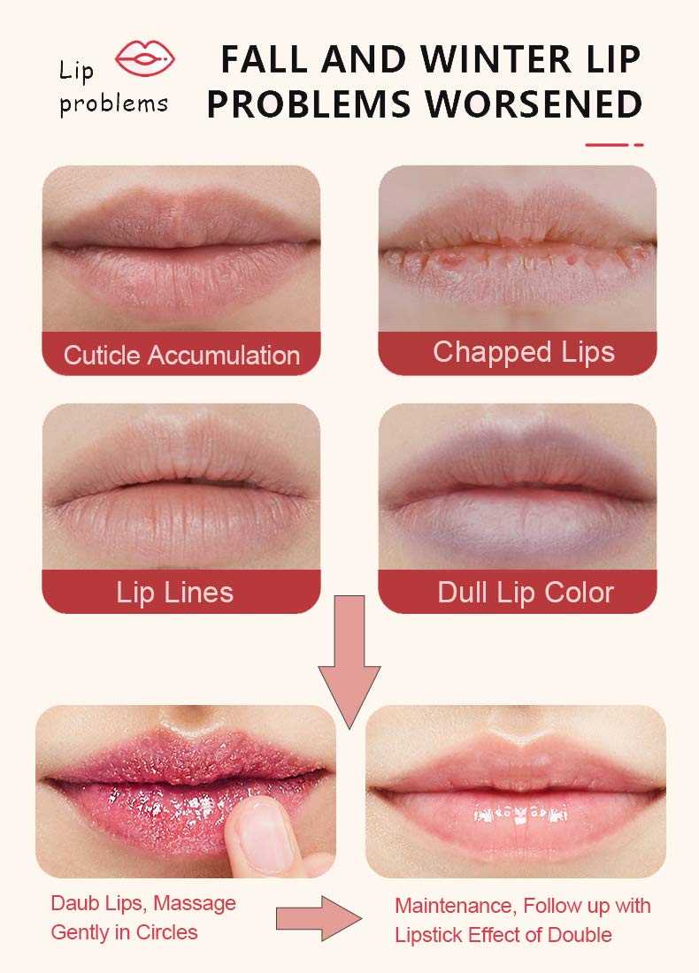 Lip Scrub, (Caramel) Lip Scrubs Exfoliator & Moisturizer Lip Brightening Lip Exfoliator for Dark Lips, Gentle Exfoliation Lip Care Products, Repair Dry & Cracked Lips by Samnyte