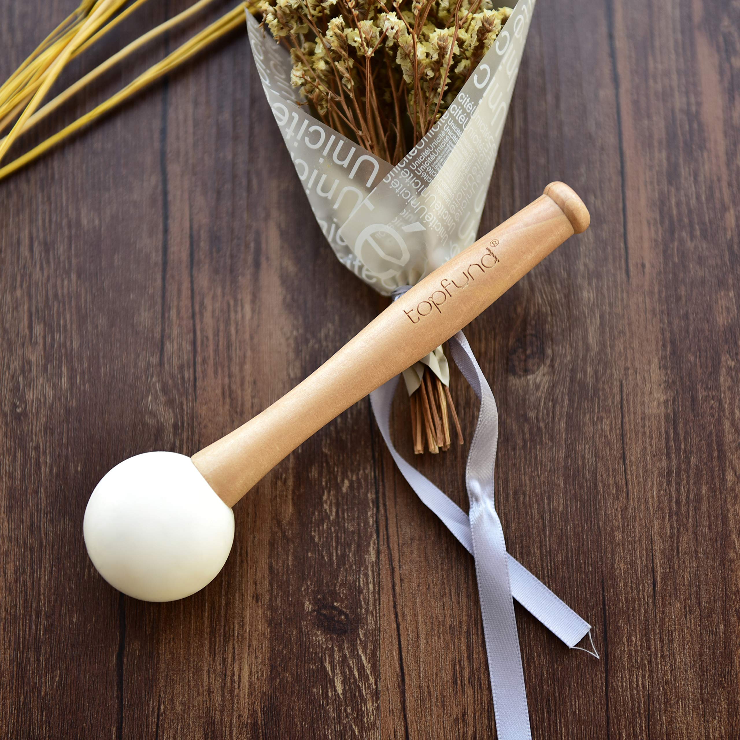 TOPFUND Crystal Singing Bowl Medium Rubber Mallet