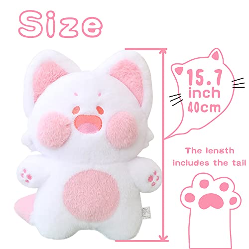 Galatee Cute Cat Plush Toy Cat Stuffed Animal Plush Soft Cat Plushie Pillow Gifts for Adults and Kids(15.7" Pink)