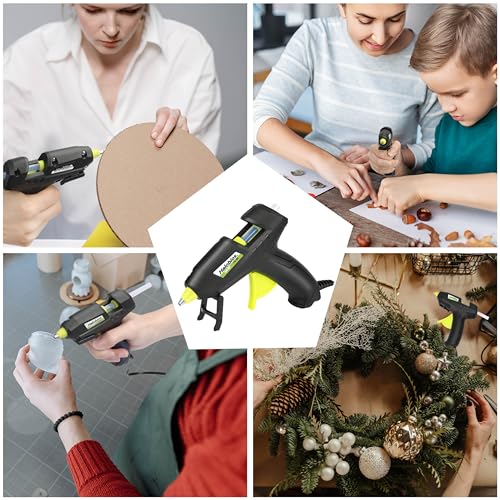 Hot Glue Gun, Halobios Glue Gun and Sticks Set Mini Glue Gun with Hardshell Carrying Case, Hot Glue Gun for School Office Crafts DIY Arts Quick Home Repairs