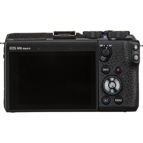 Canon EOS M6 Mark II Mirrorless Camera with EF-M 15-45mm f/3.5-6.3 is STM Lens + Case + 64GB Memory(26pc)