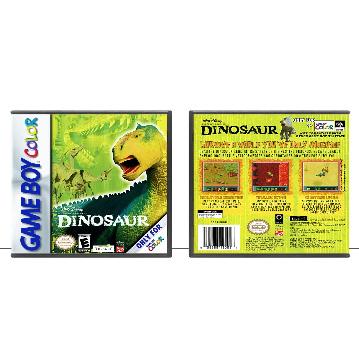 Disney's Dinosaur | (GBC) Game Boy Color - Game Case Only - No Game