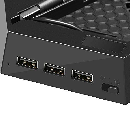 YICANG Vertical Stand with Cooling Fan Controller Charging Station for PS4 /PS4 Slim