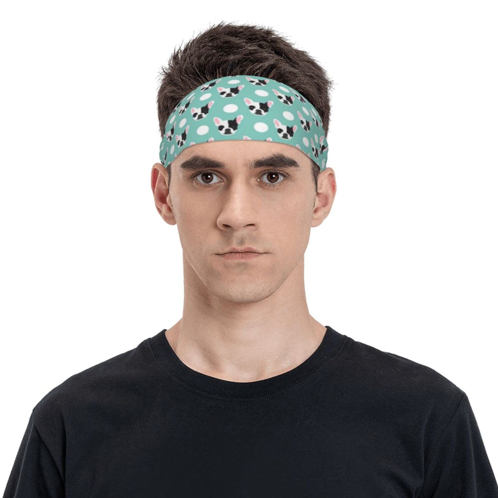 Cycling Headband Cute French Bulldog Men Women Breathable Sweatbands
