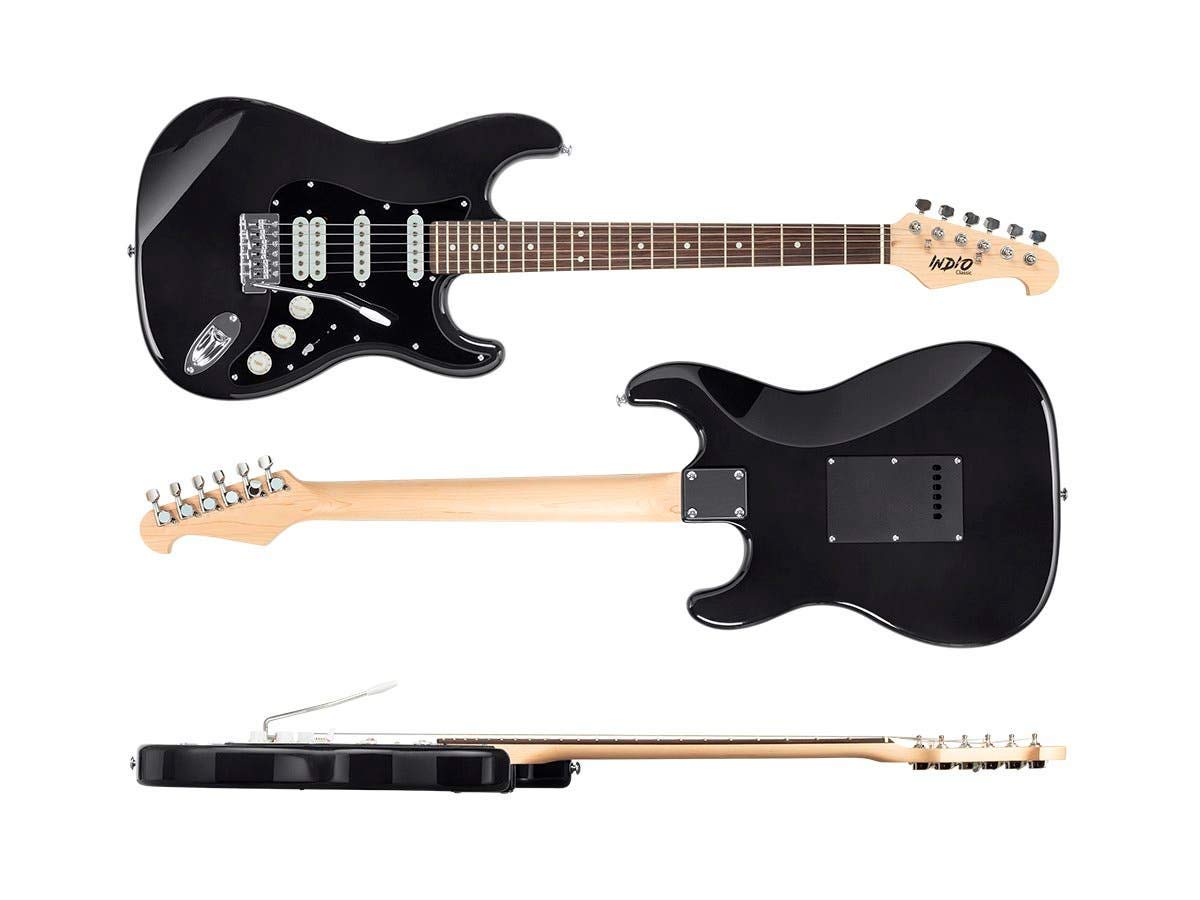 Monoprice Indio Series California Classic 6 String Solid-Body Ambidextrous Black, (610370)