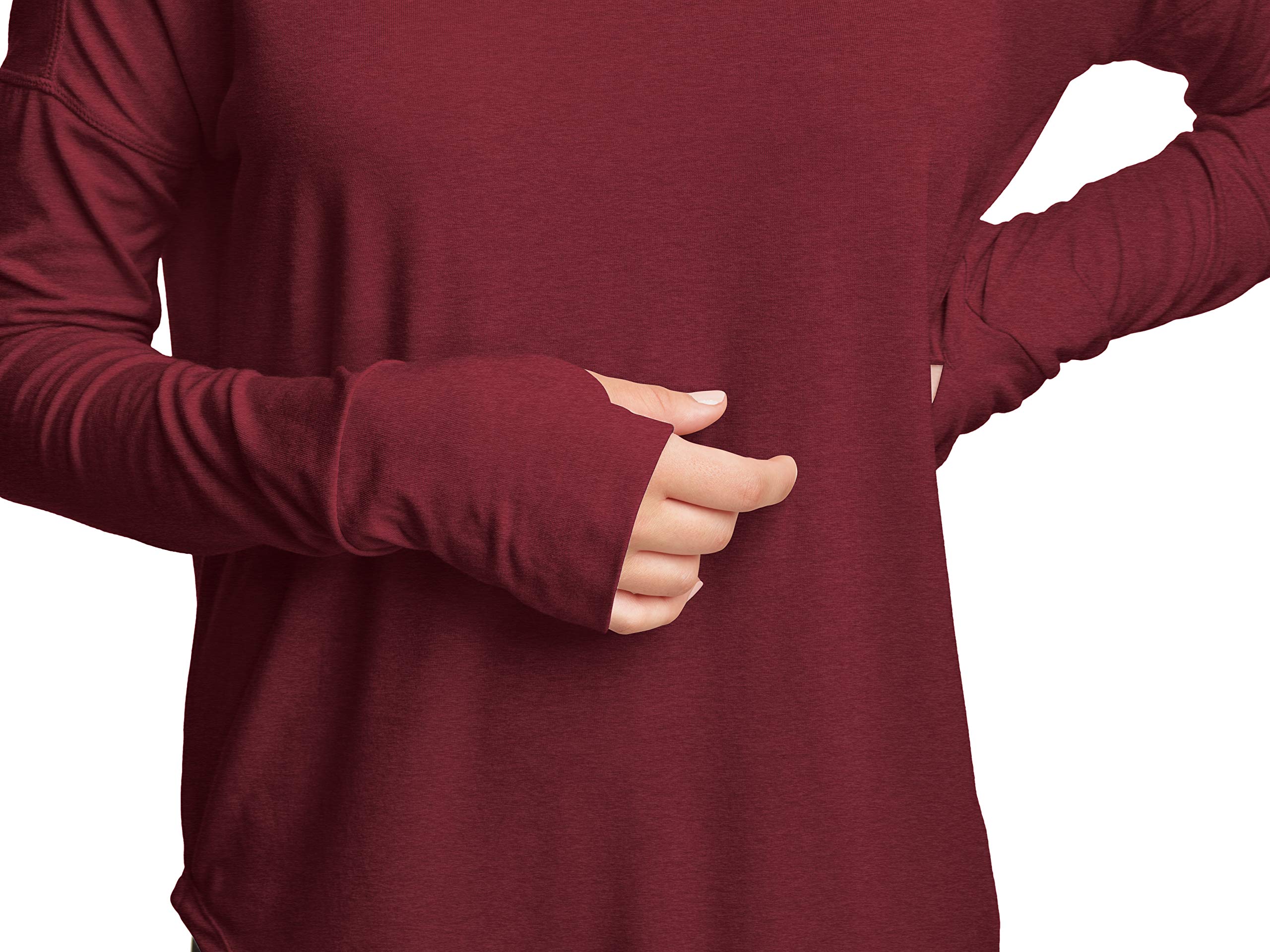 C9 Champion Women's Fashion Long Sleeve T-Shirt, Mulled Berry, XL