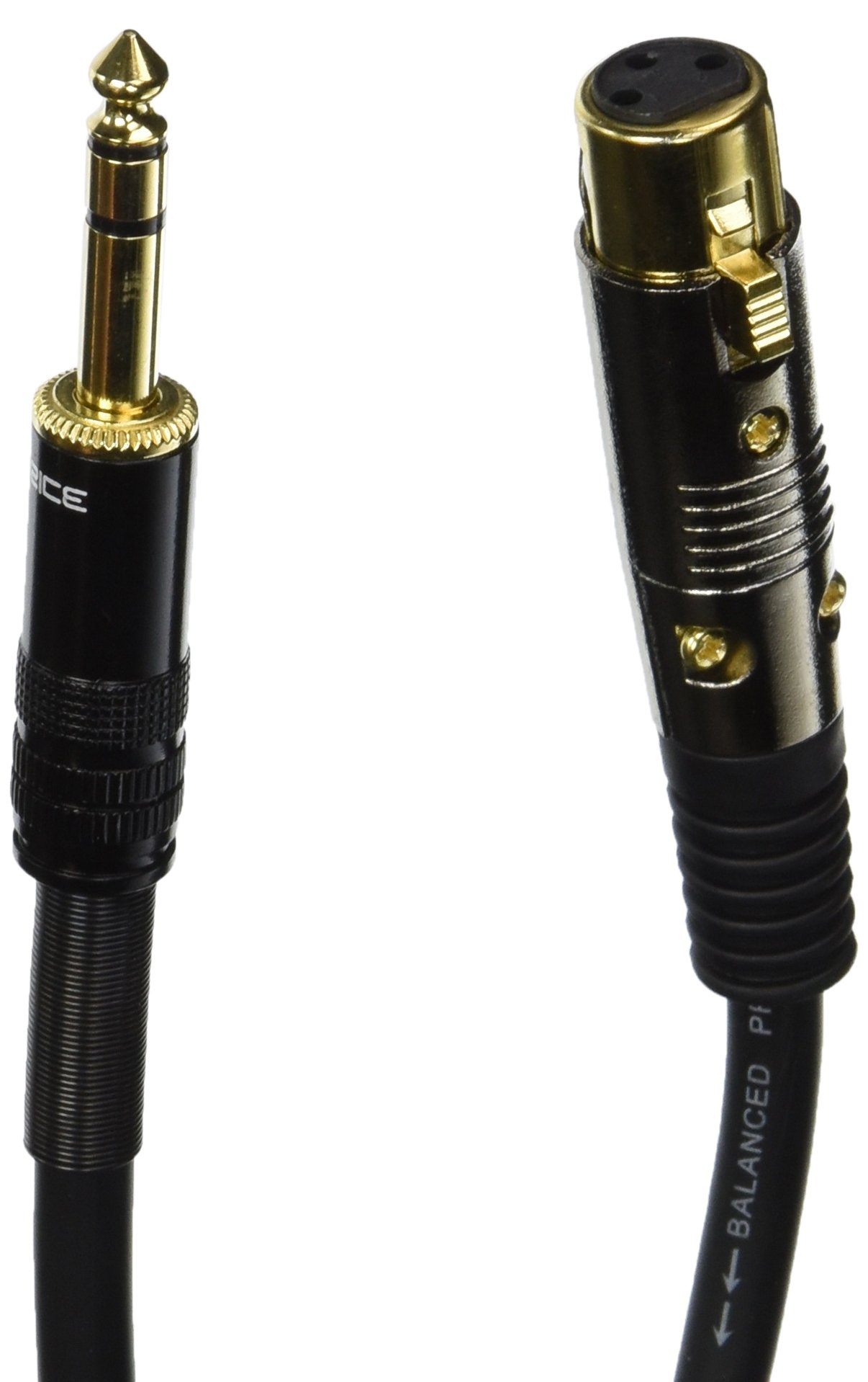 Monoprice XLR Male to 1/4-Inch TRS Male Cable Bundle - Molded Strain Relief Boots, Gold Plated, 16AWG