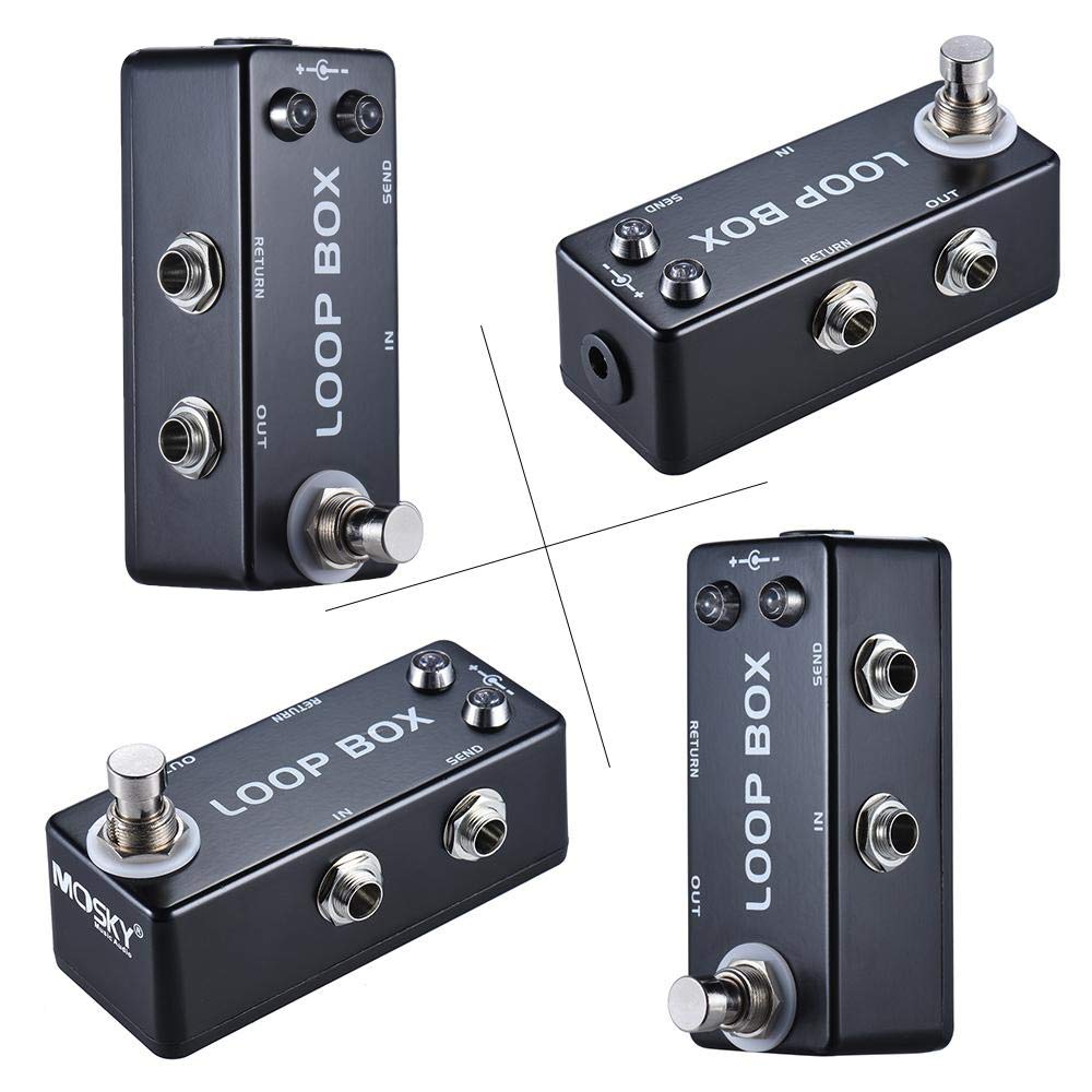YMUZE Moskyaudio Mini Loop Box Guitar Effect Pedal with Channel Selection True Bypass