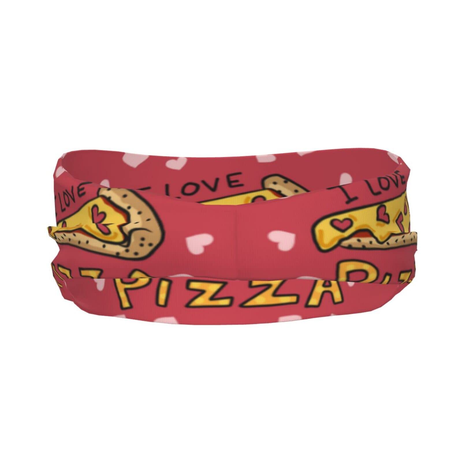 Cycling Headband Love Pizza Head Wrap Stretch Sweatbands