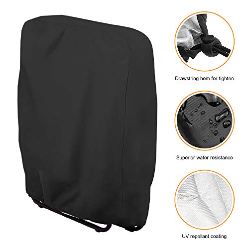 Naiveroo Outdoor Zero Gravity Folding Chair Cover Waterproof Dustproof Lawn Patio Furniture Covers All Weather Resistant 28"x43"(Black)