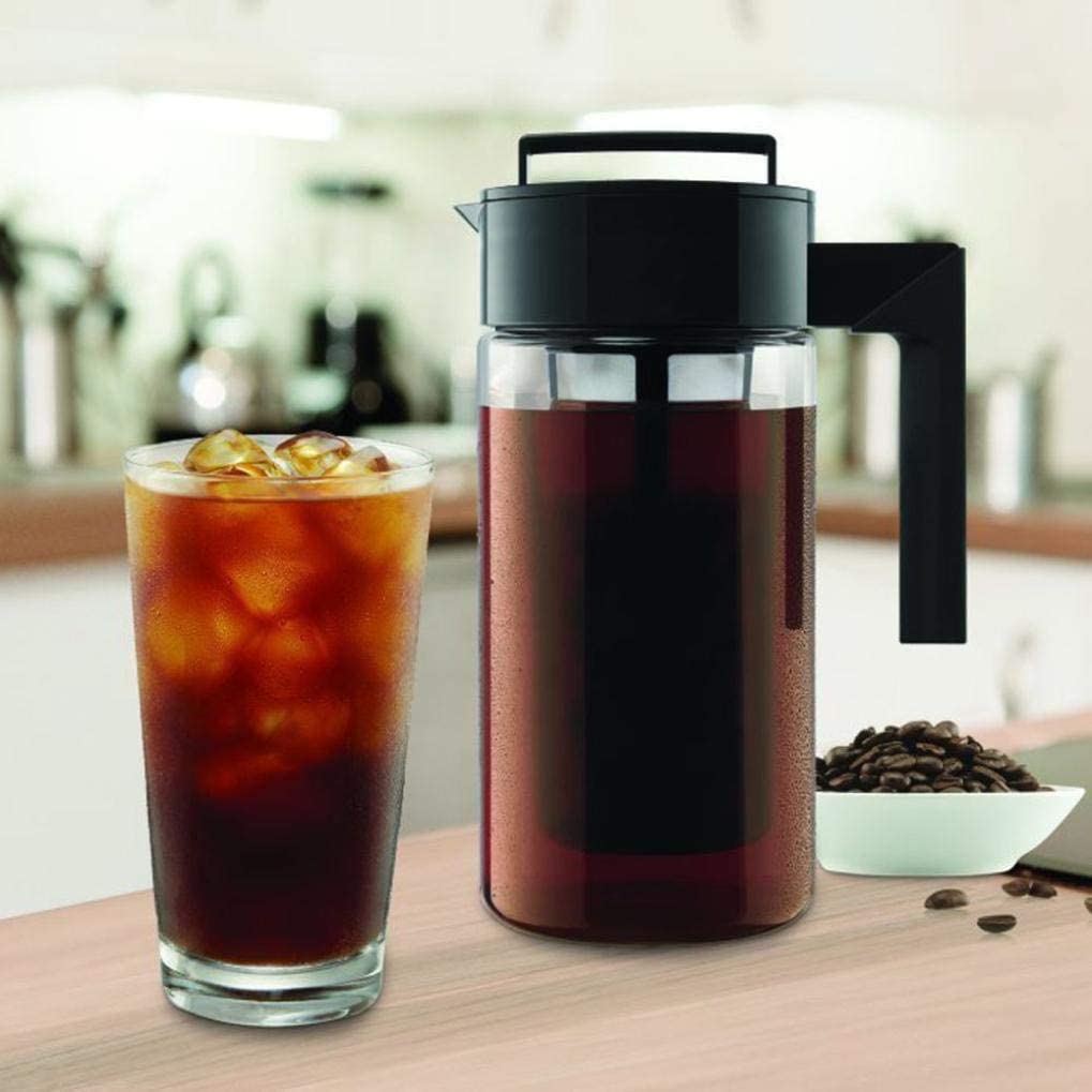 Ucraft Kitchen Cold Brew Coffee Maker – 1.5 Quart – Serve and Store Pitcher for Iced Coffee – Shatterproof – Leak Proof – Fits Most Refrigerator Doors